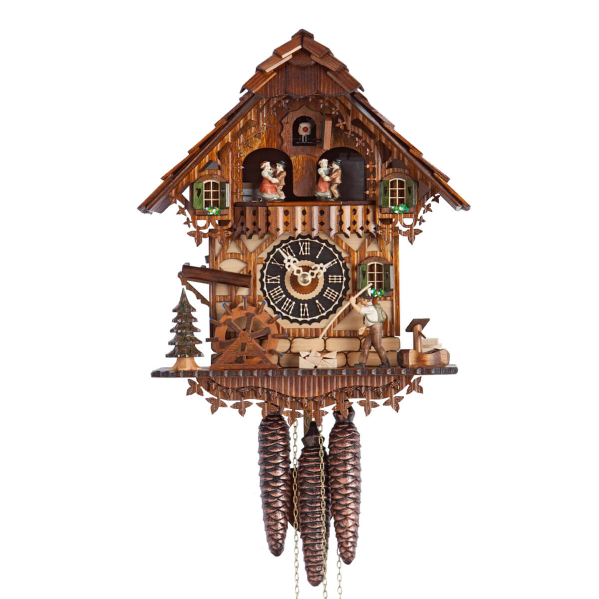 Cuckoo Clock -1-Day Chalet with Wanderer - HÖNES – Fehrenbach Black ...