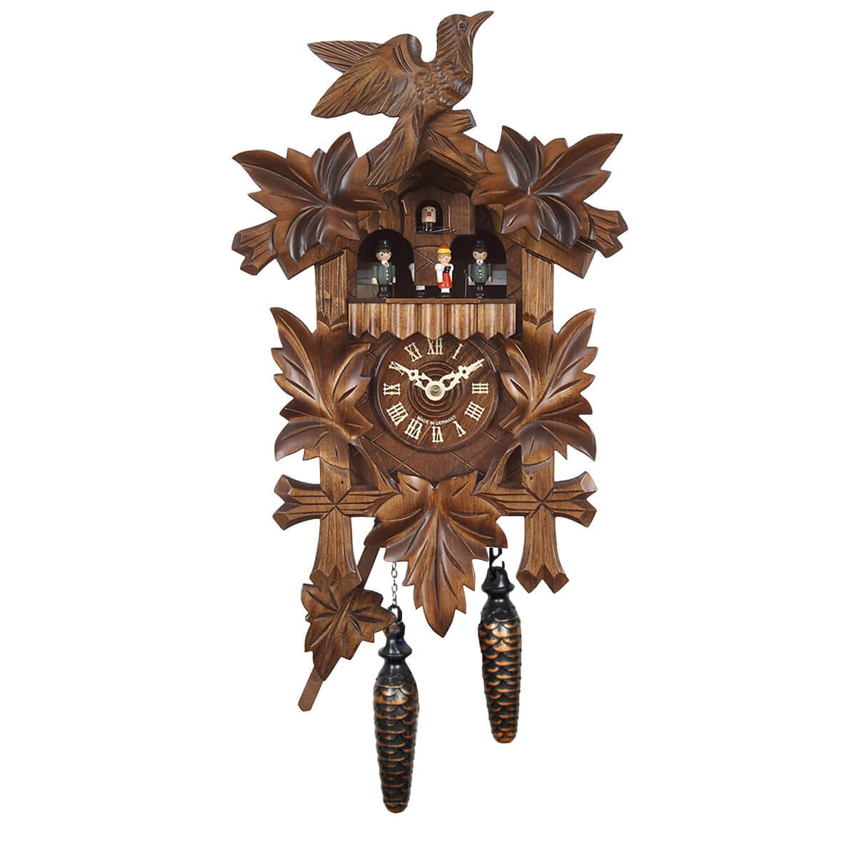 Engstler Quartz Cuckoo Clock with Black Forest Balcony Dancers