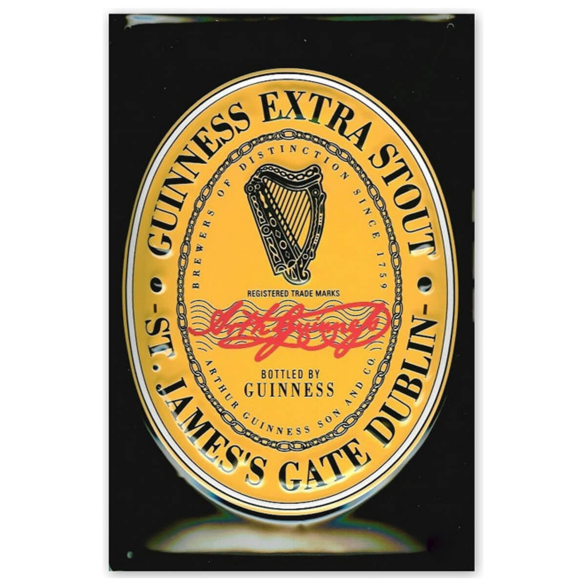 Guinness Extra Stout - Vintage Style Metal Advertising Sign ...