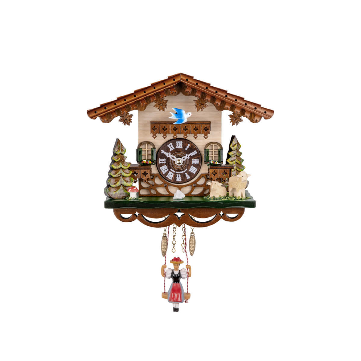 Mini Clock - Quartz Chalet with Sheep - Engstler – Fehrenbach Black ...