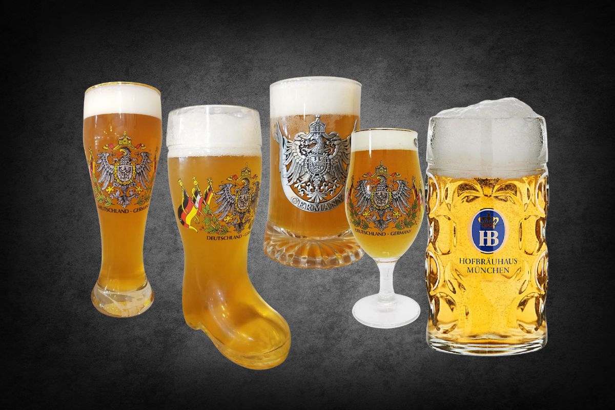 Ceramic German Beer Mug 0.5L with Eagle Crest