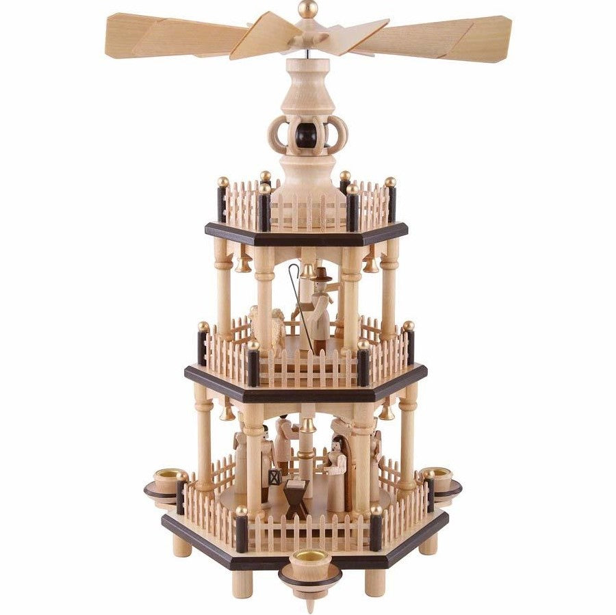 3 Tier Christmas Pyramid (Carousel) with Nativity Scene – Fehrenbach ...