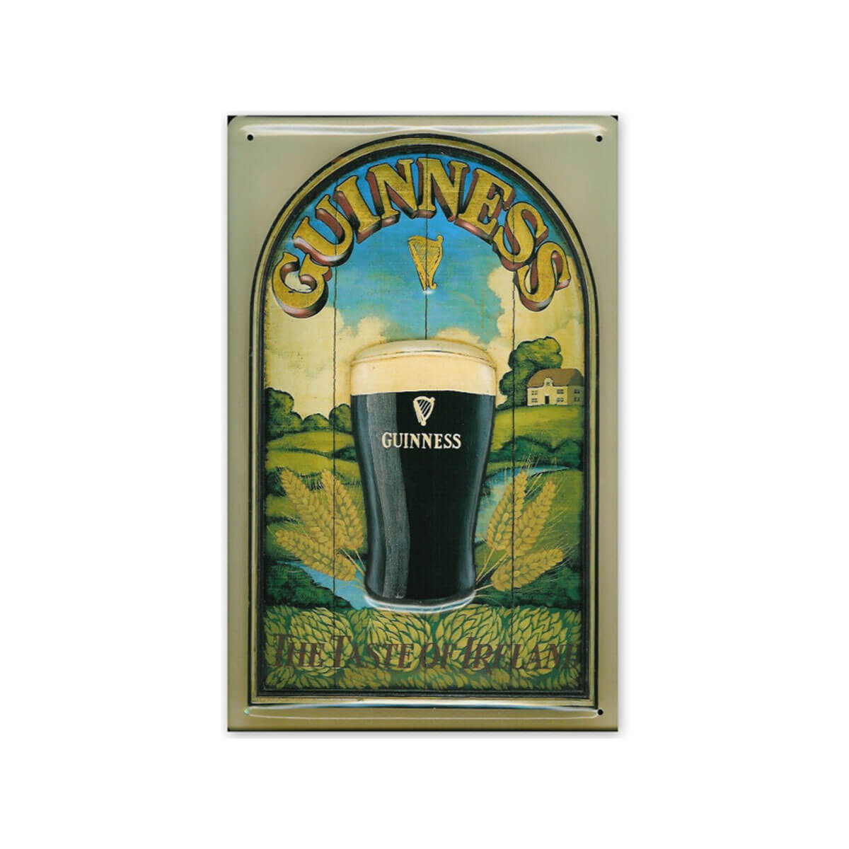 Guinness Glass - Vintage Style Metal Advertising Sign – Fehrenbach ...