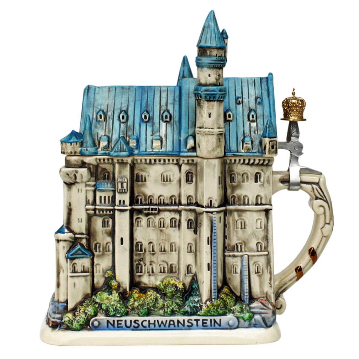 Beer Stein with 3D Neuschwanstein Castle 1.5L – Fehrenbach Black Forest ...