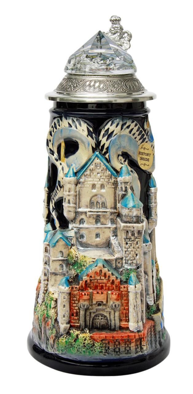 Beer Stein Neuschwanstein Castle with Crystal Lid 0.7L – Fehrenbach ...