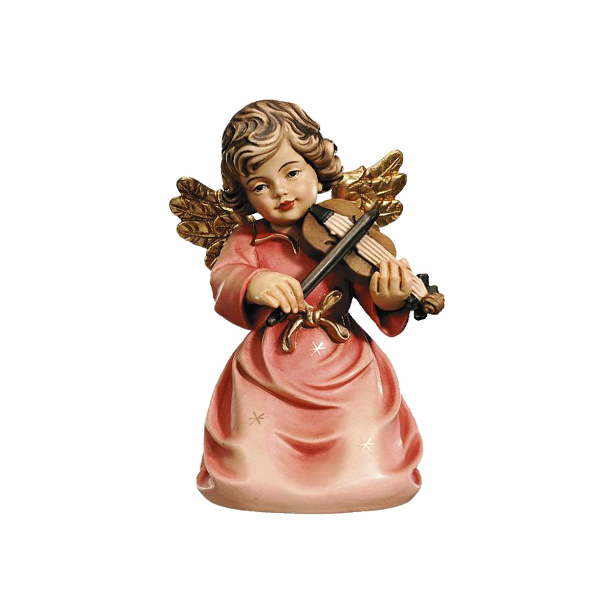 Angel with Violin - Hand Carved Wooden Angel Figurine – Fehrenbach ...